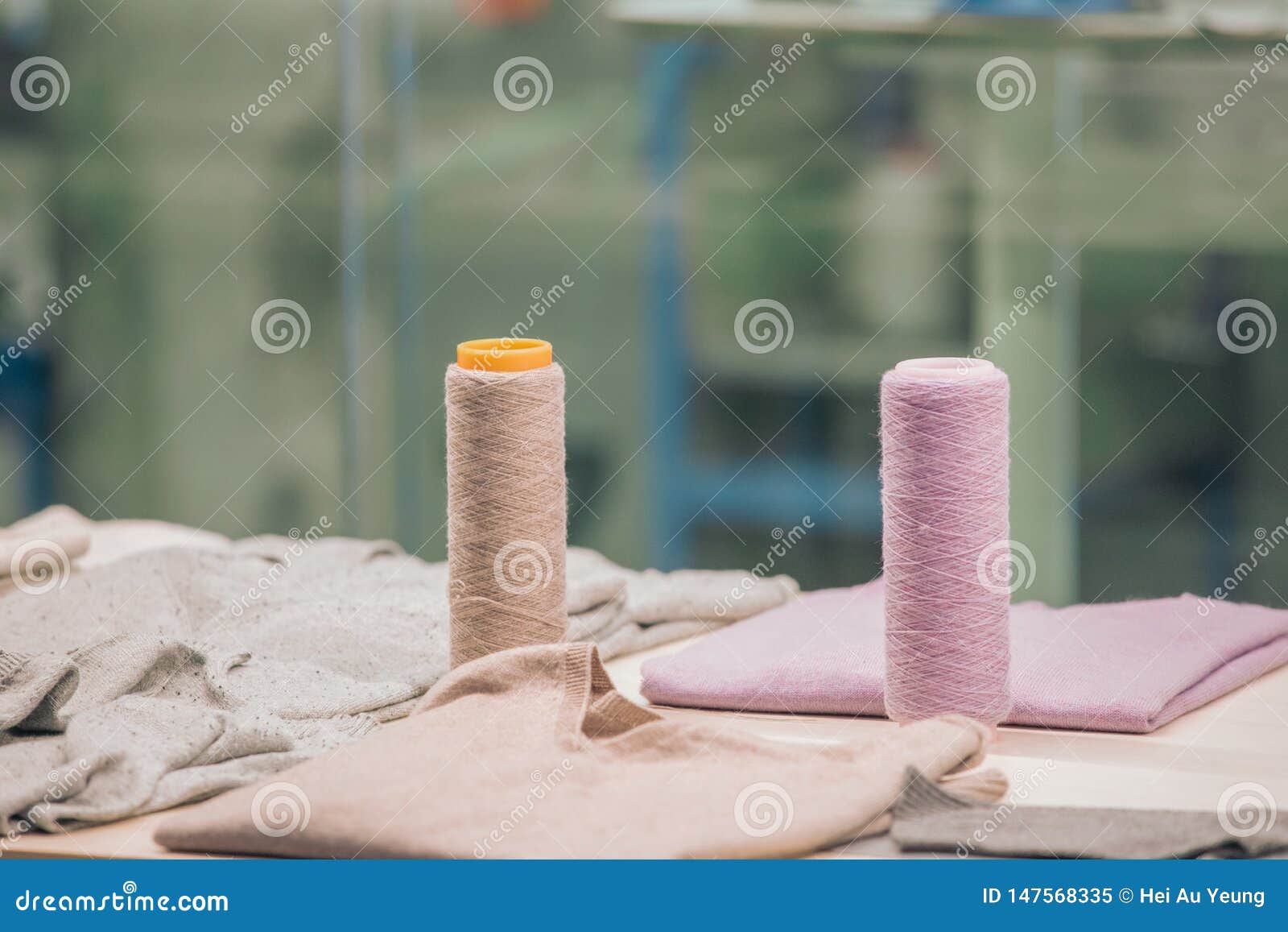 Yarn Table in Garment Factory Stock Image - Image of colorful, cotton ...