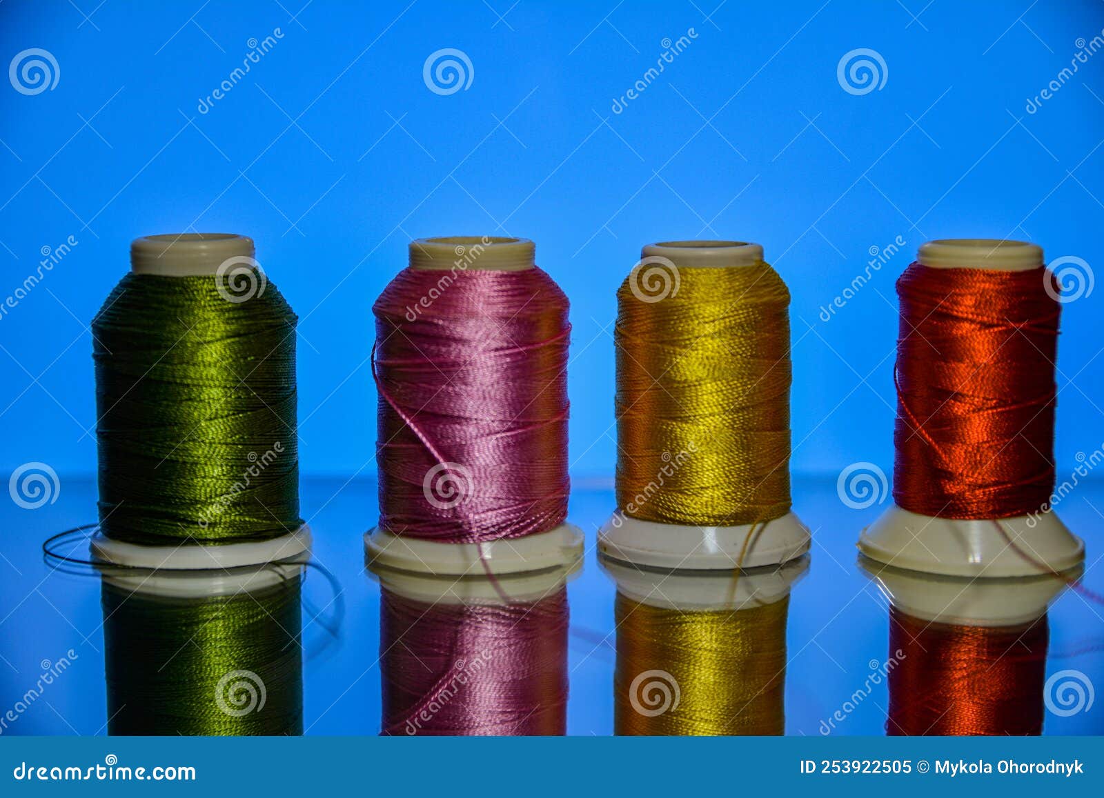 YARN Textile, Spool of Colorful Clothes Sewing Thread Stock Image ...