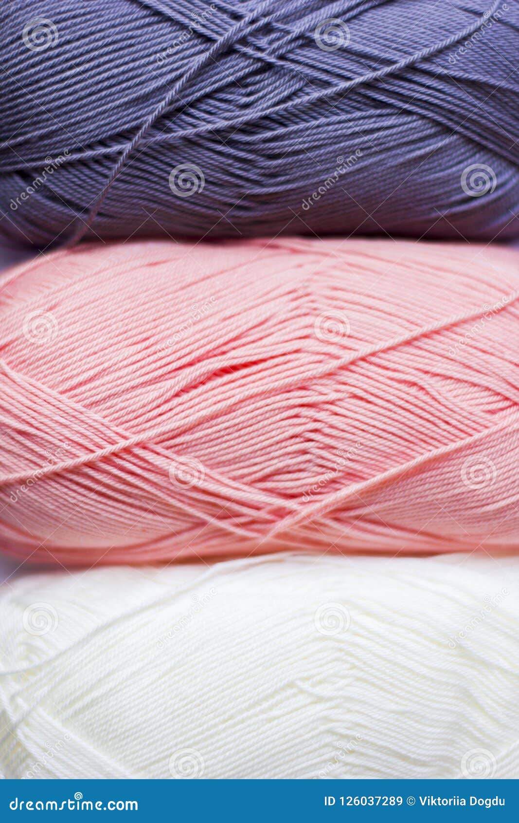Yarn from a Thin Thread on a Light Background Stock Image - Image of ...