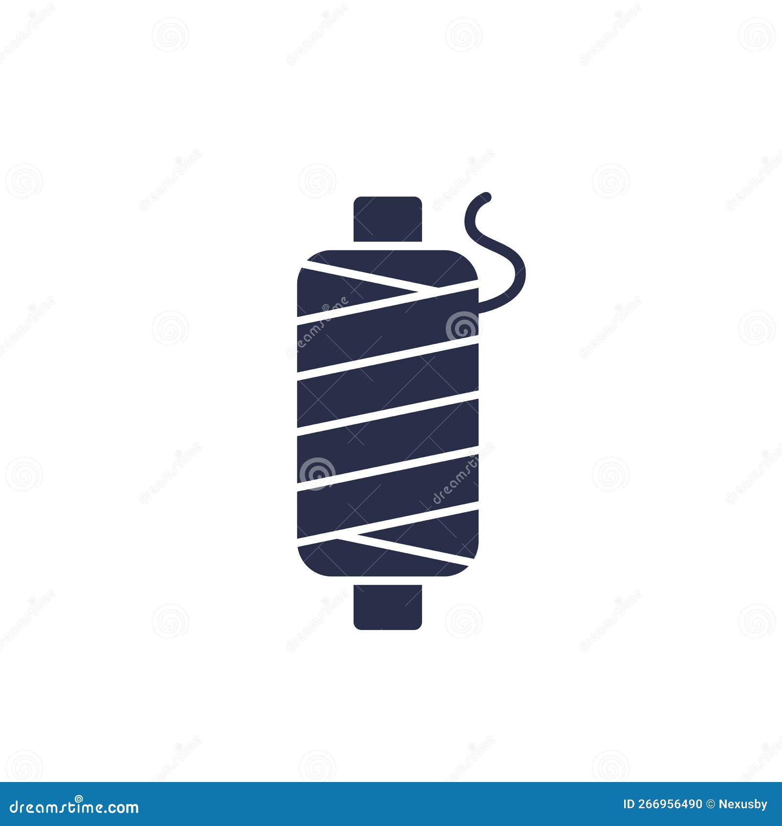 Yarn or Thread Icon on White Stock Vector - Illustration of weaving ...