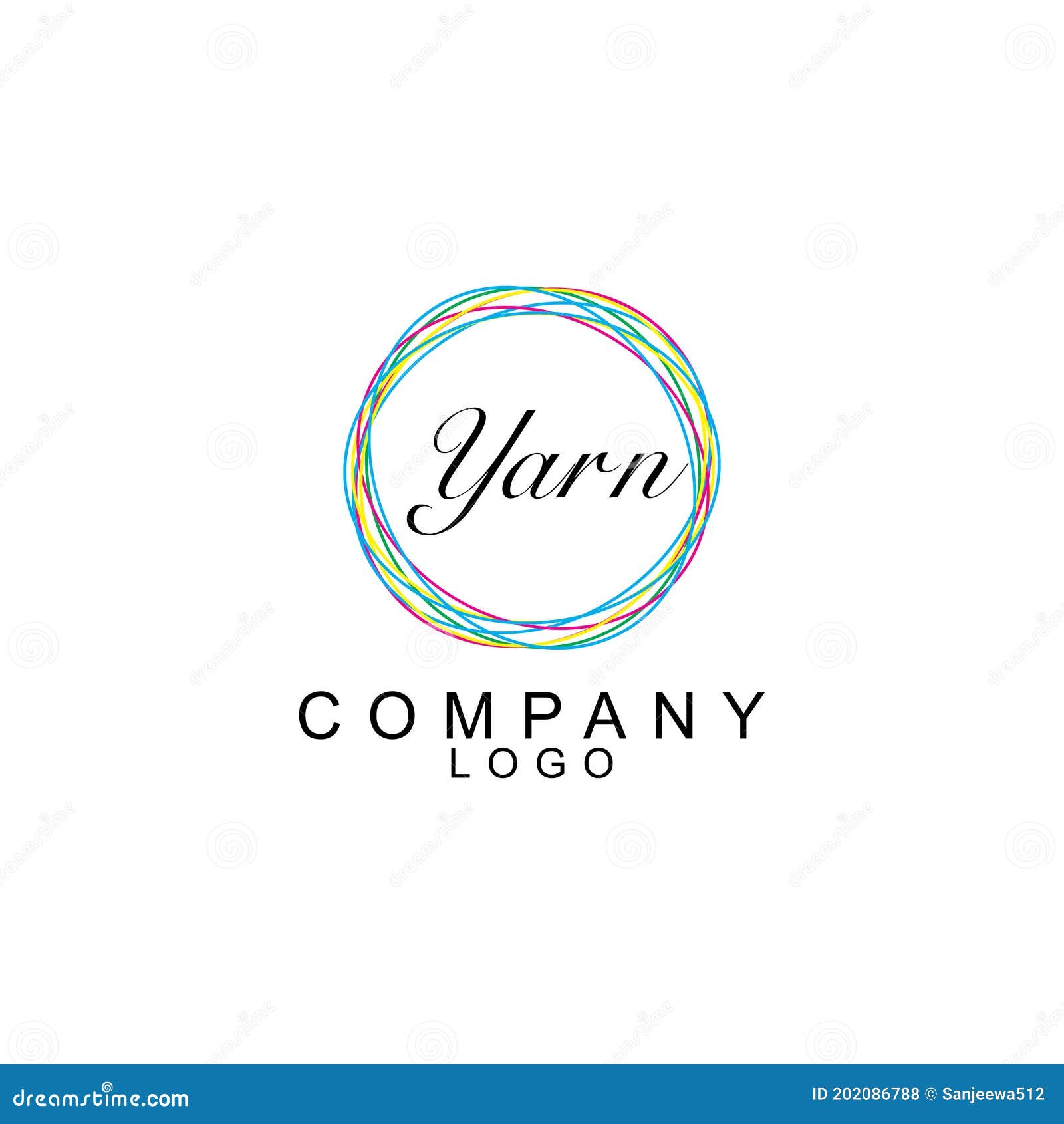 Yarn, Thread Logo Design Vector Stock Vector - Illustration of clean ...
