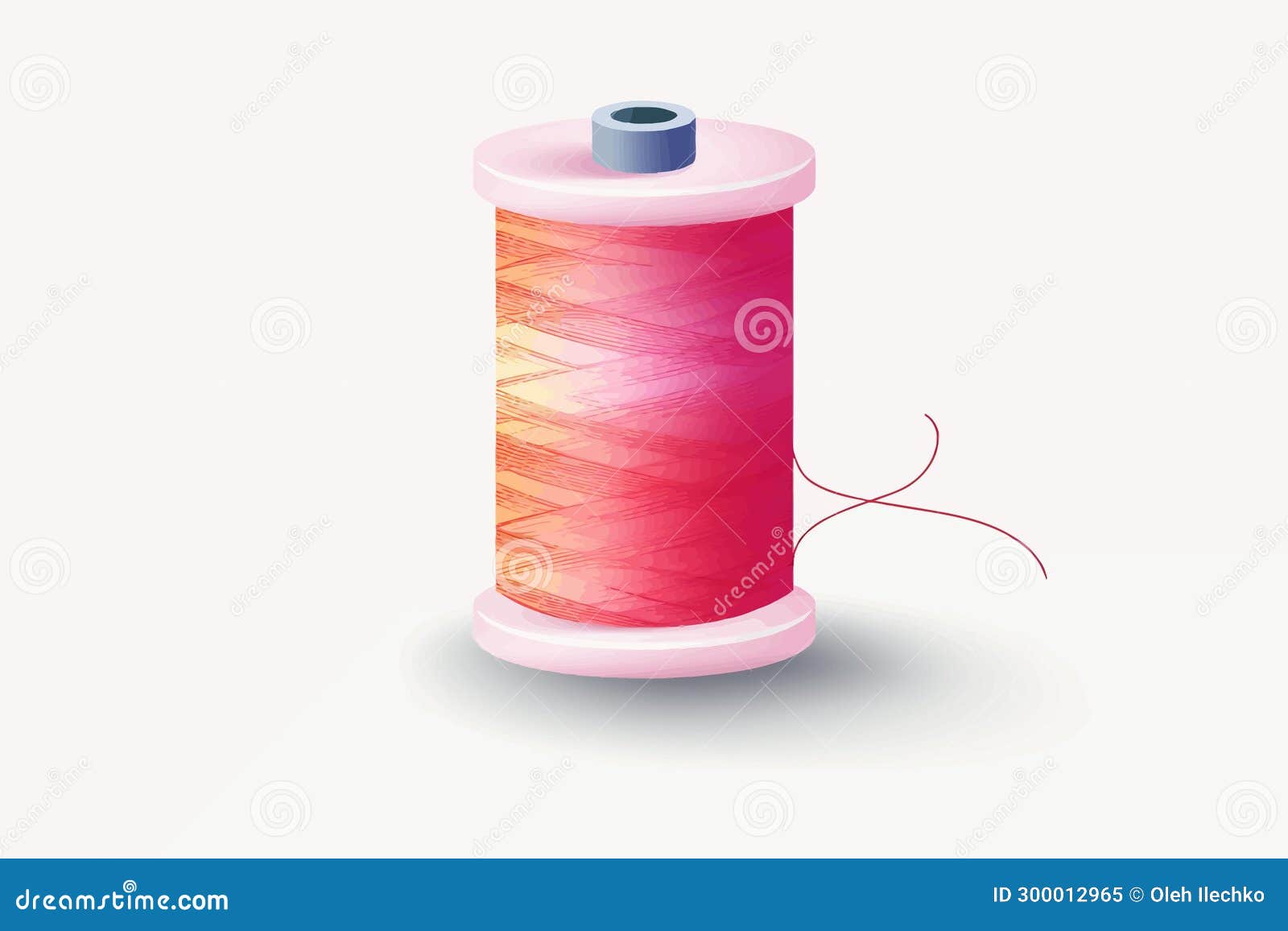 Yarn Thread Reel Isolated Vector Style Illustration Stock Vector ...