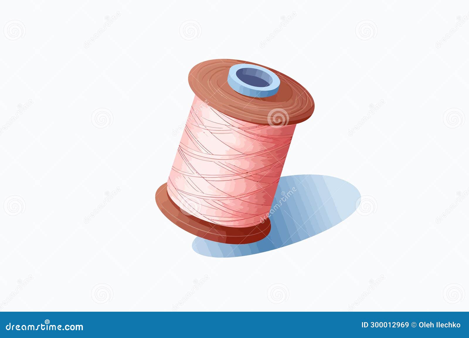 Yarn Thread Reel Isolated Vector Style Illustration Stock Vector ...