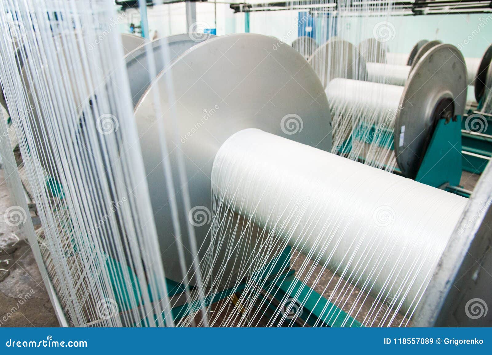 Yarn Thread Running in the Machine Stock Image - Image of polyester ...