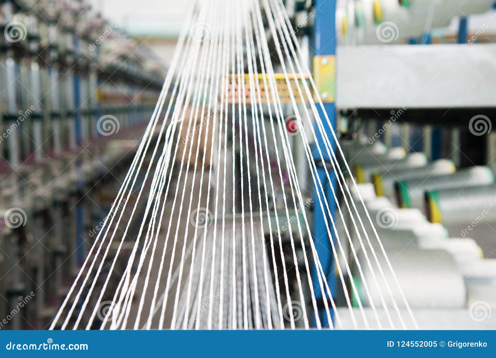 Yarn Thread Running in the Machine Stock Image - Image of loom ...