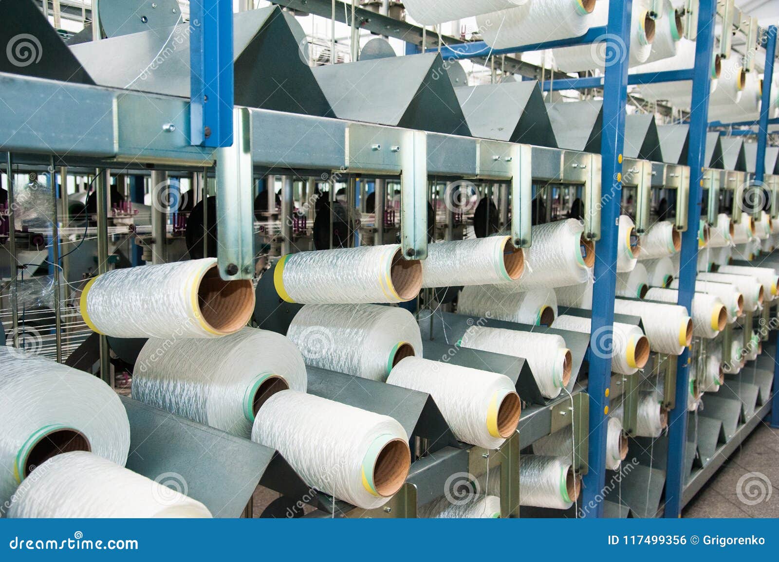 Yarn Thread Running in the Machine Stock Photo - Image of machine ...