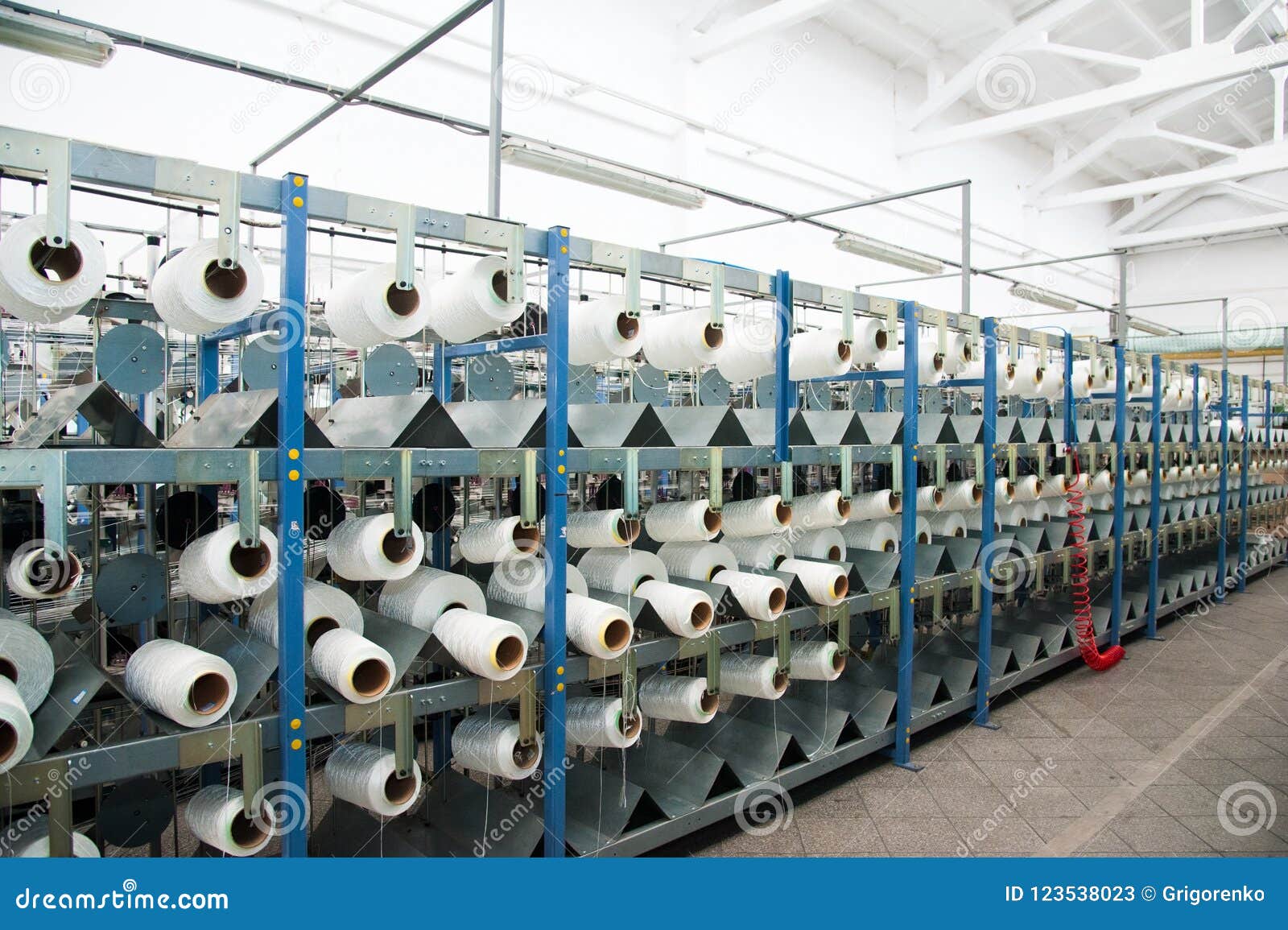 Yarn Thread Running in the Machine Stock Image - Image of material ...