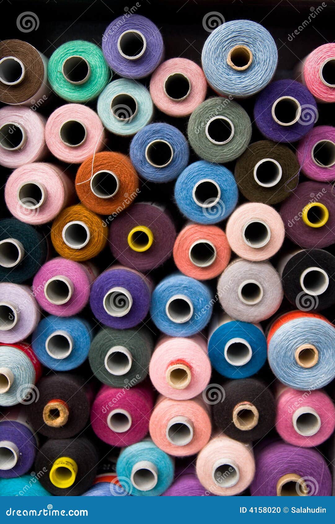 Yarn Thread spools stock photo. Image of spools, textiles - 4158020
