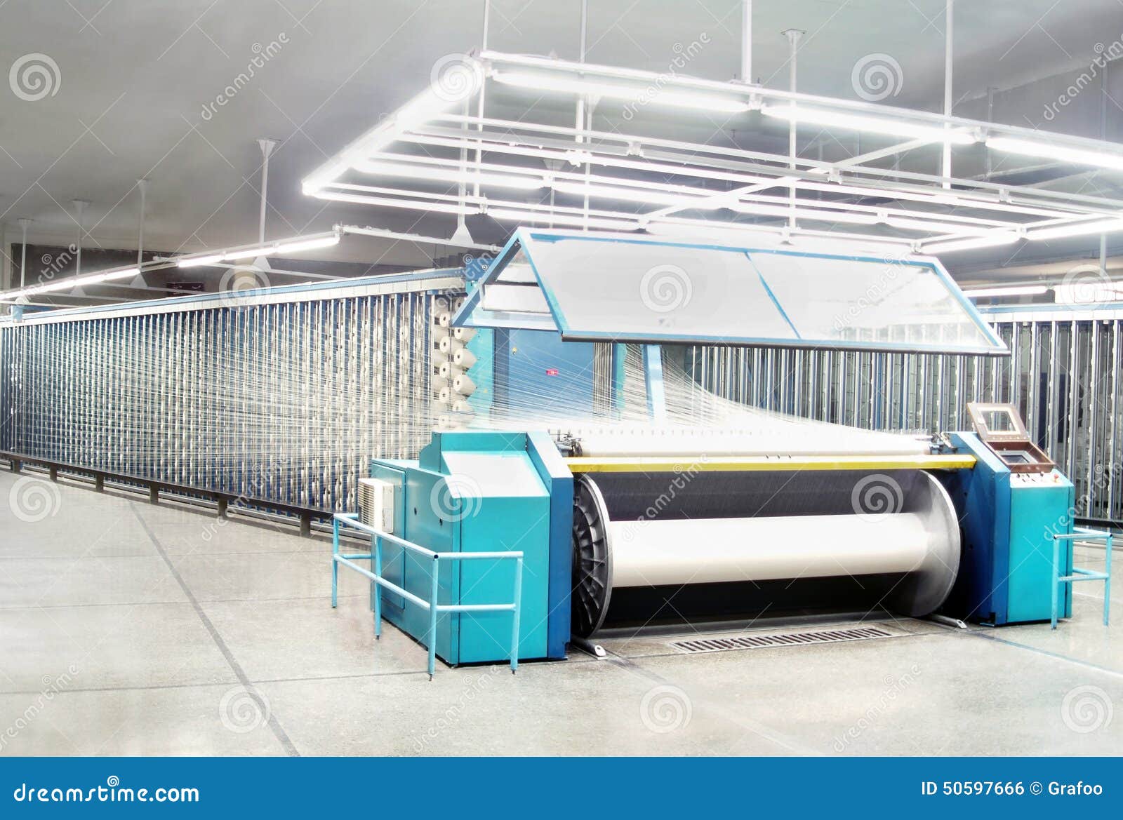 Yarn Warping Machine stock photo. Image of polyester - 50597666