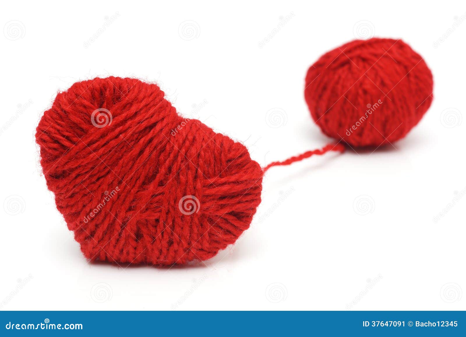 Yarn of Wool in Heart Shape Symbol Stock Image - Image of february ...