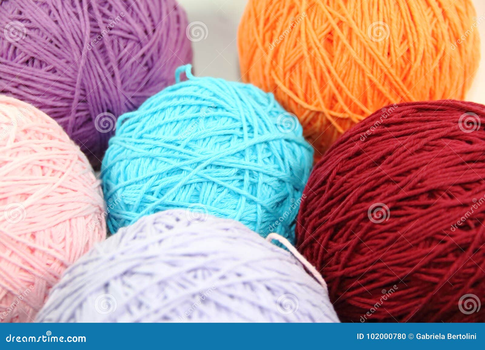 Yarns Made of Cotton and Wool Yarn Stock Photo - Image of skein, roll ...