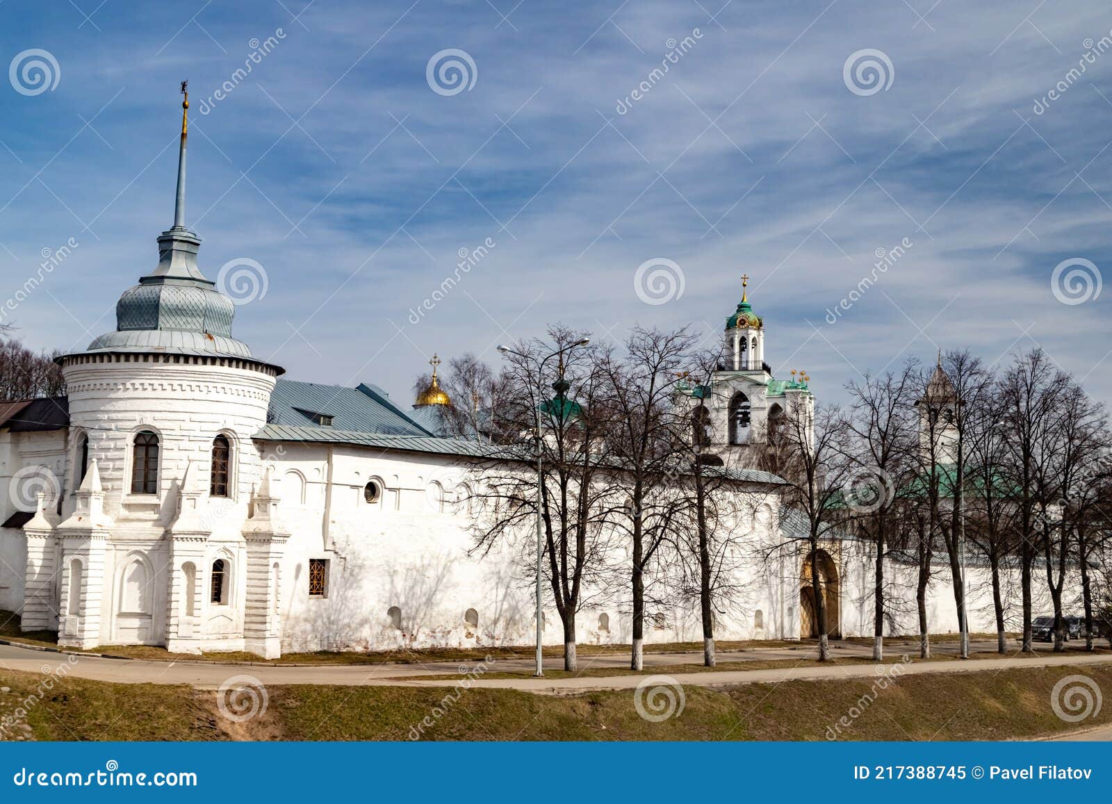 Yaroslavl White Stone Kremlin Panoramic View of the Wall and the Tower ...