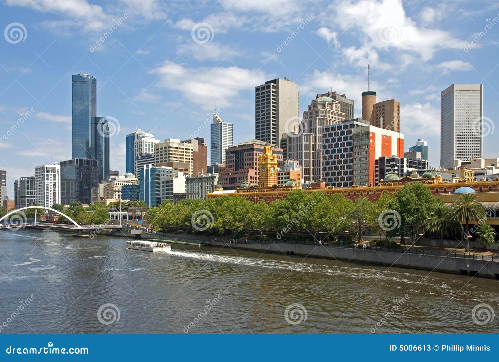 The Yarra River stock image. Image of trees, yarra, blue - 5006613