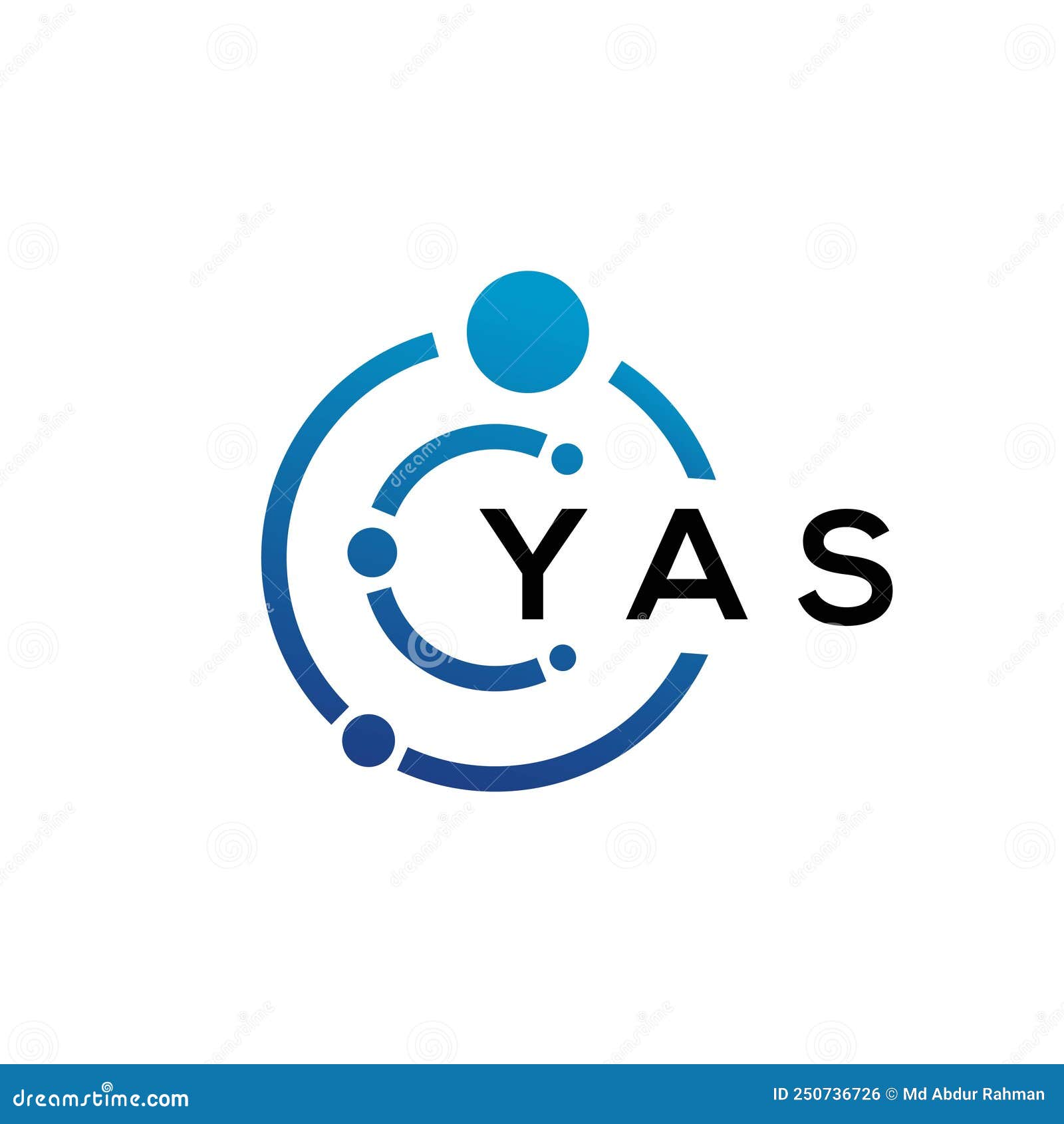 YAS Letter Technology Logo Design on White Background. YAS Creative ...
