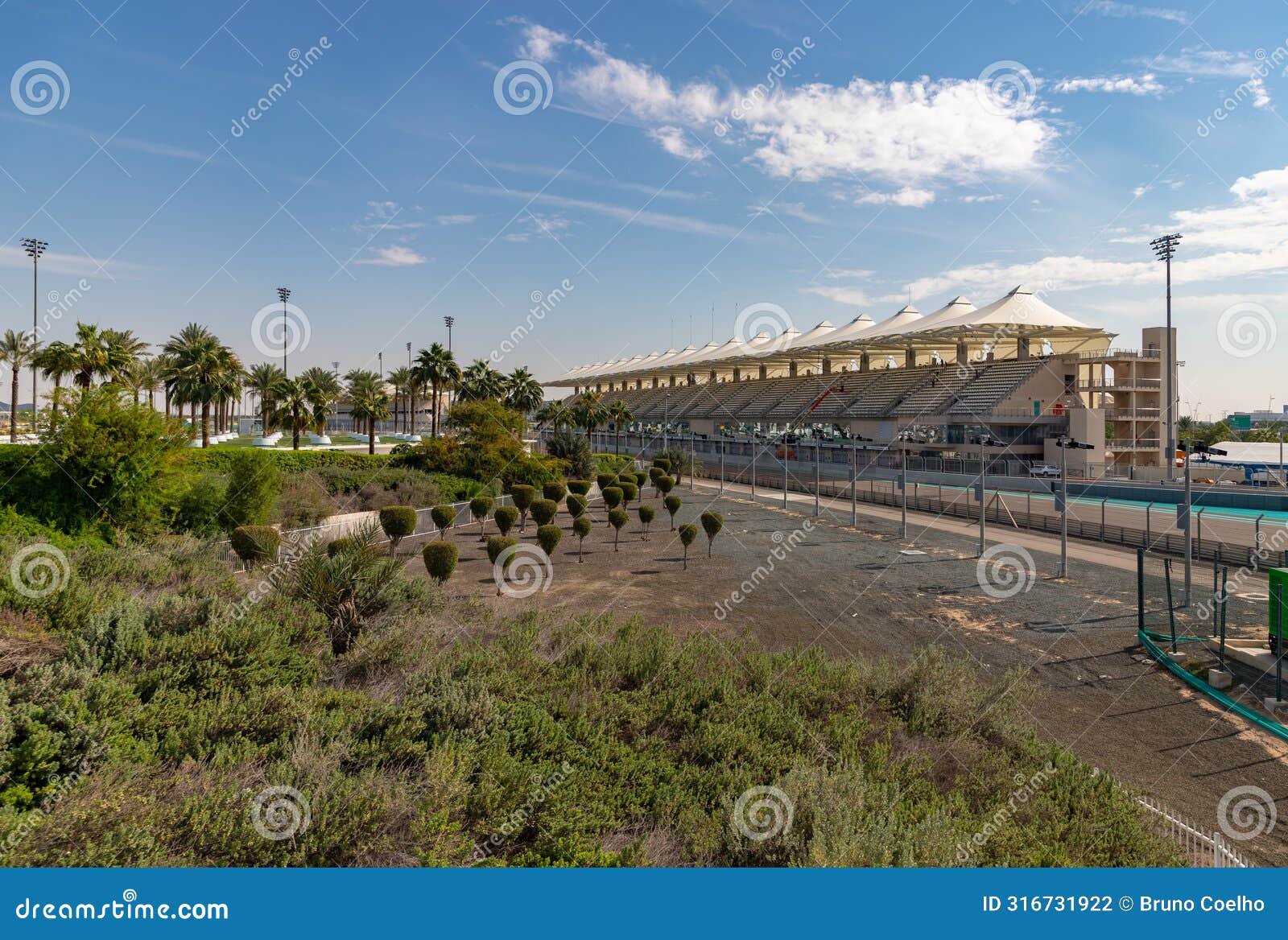 Yas Marina Formula 1 Circuit Stock Photo - Image of sports, trees ...