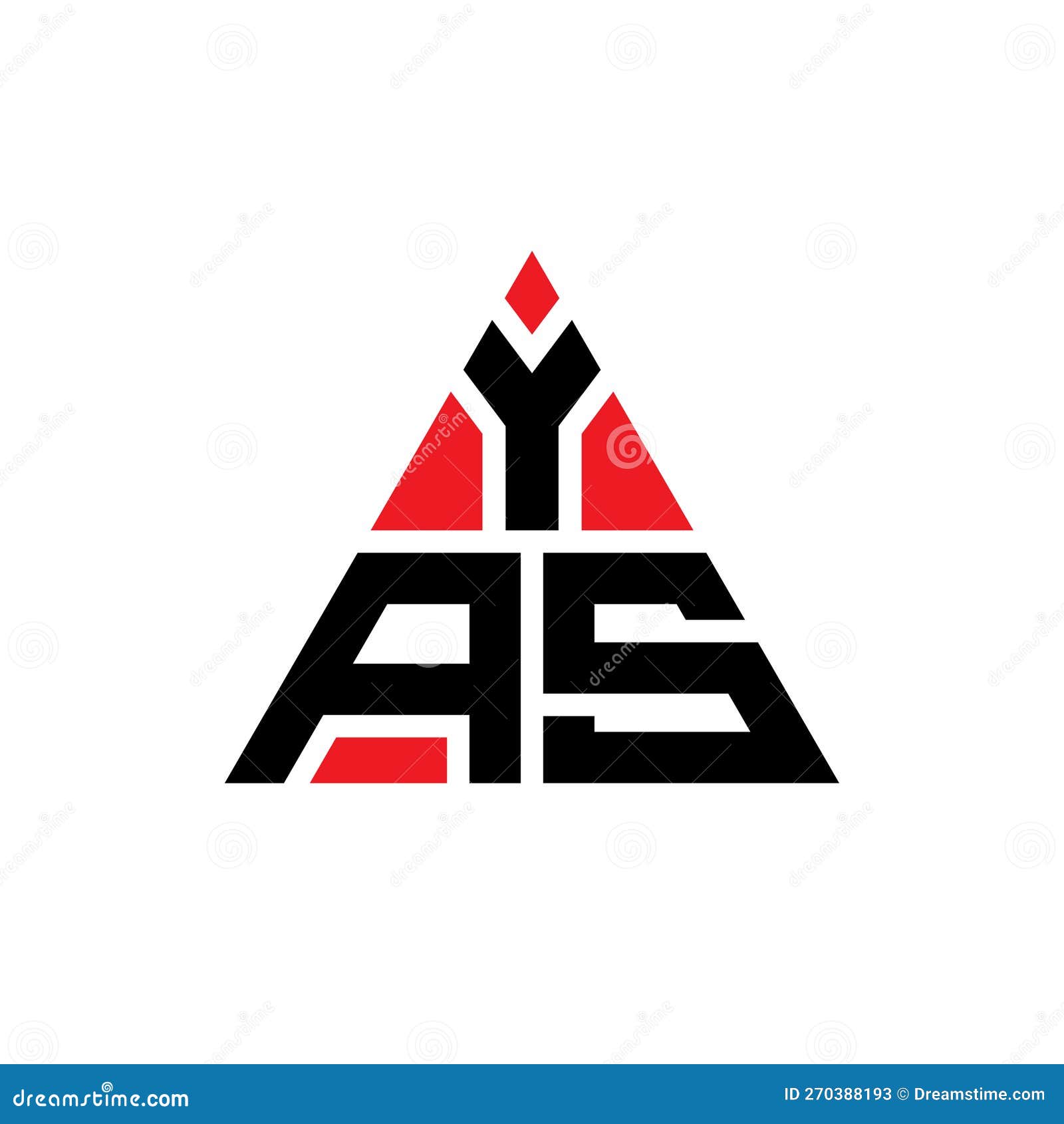 YAS Triangle Letter Logo Design with Triangle Shape. YAS Triangle Logo ...
