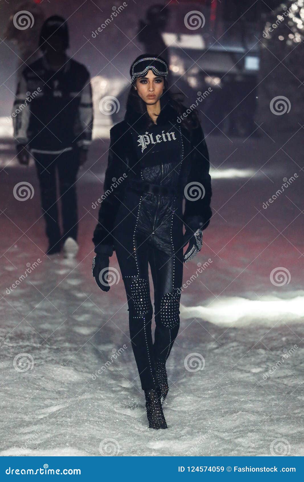 Yasmin Wijnaldum Walks the Runway at the Philipp Plein Fashion Show ... Yasmin Wijnaldum Walks the Runway at the Philipp Plein Fashion Show ...