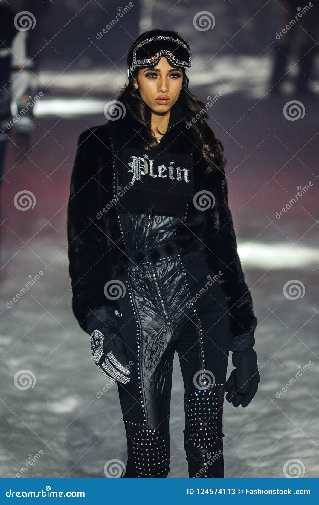Yasmin Wijnaldum Walks the Runway at the Philipp Plein Fashion Show ... Yasmin Wijnaldum Walks the Runway at the Philipp Plein Fashion Show ...