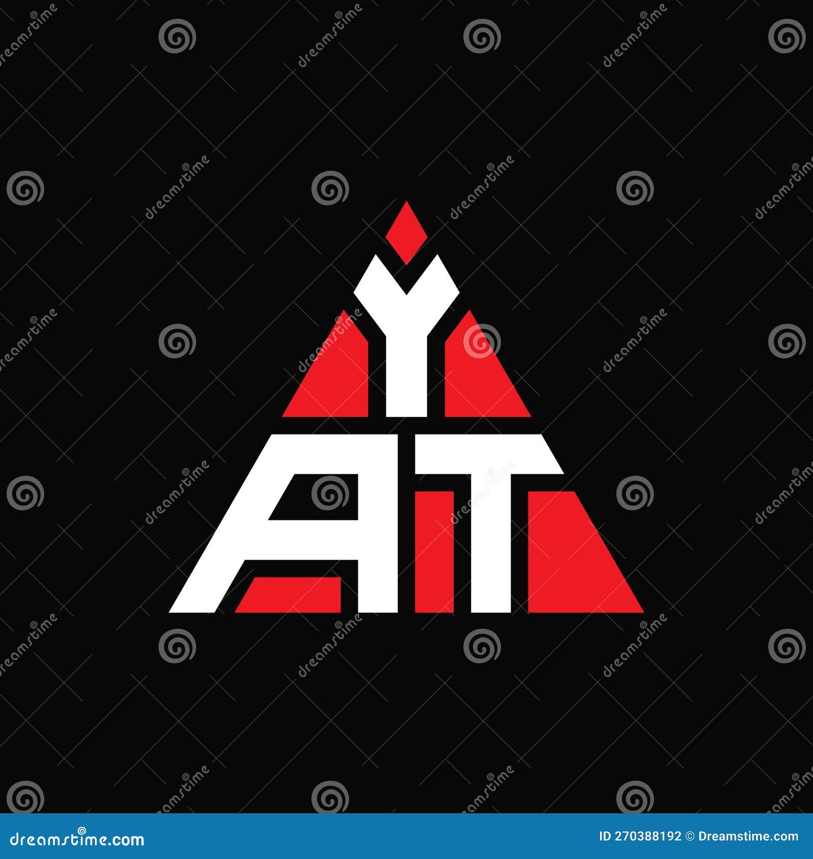 YAT Triangle Letter Logo Design with Triangle Shape. YAT Triangle Logo ...
