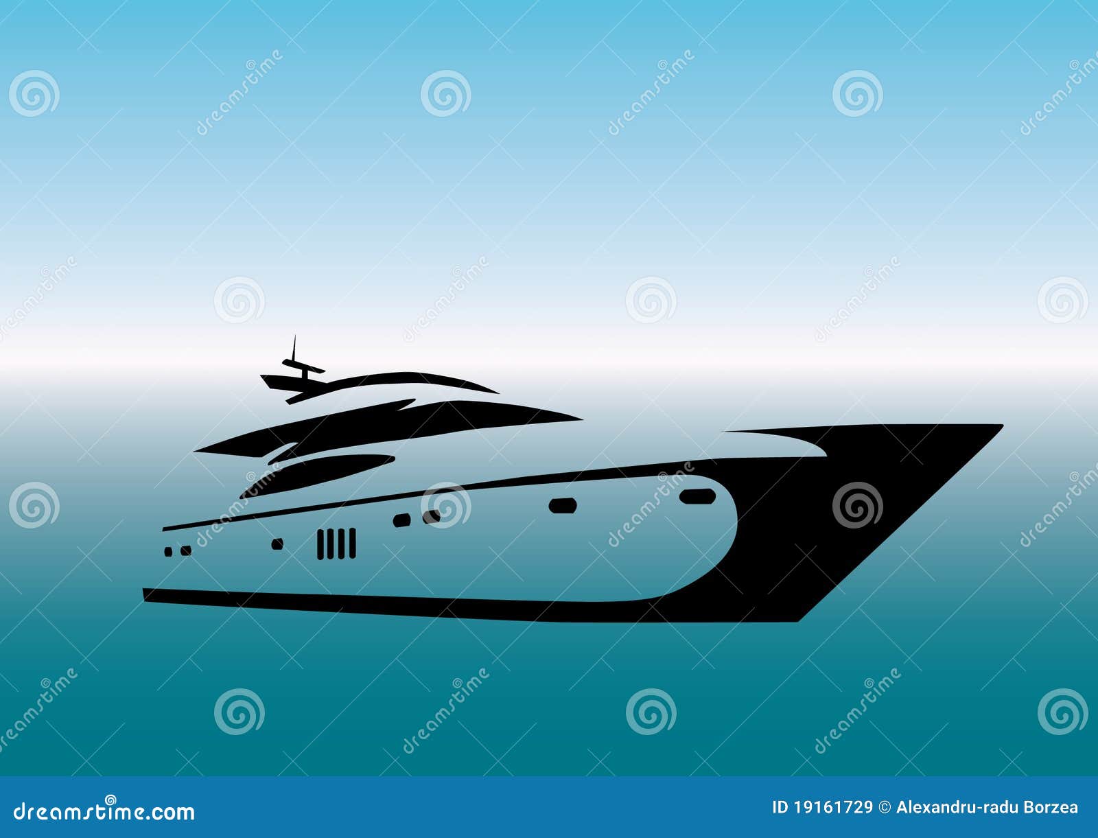 Yate ilustración del vector. Ilustración de cielo, recipiente - 19161729