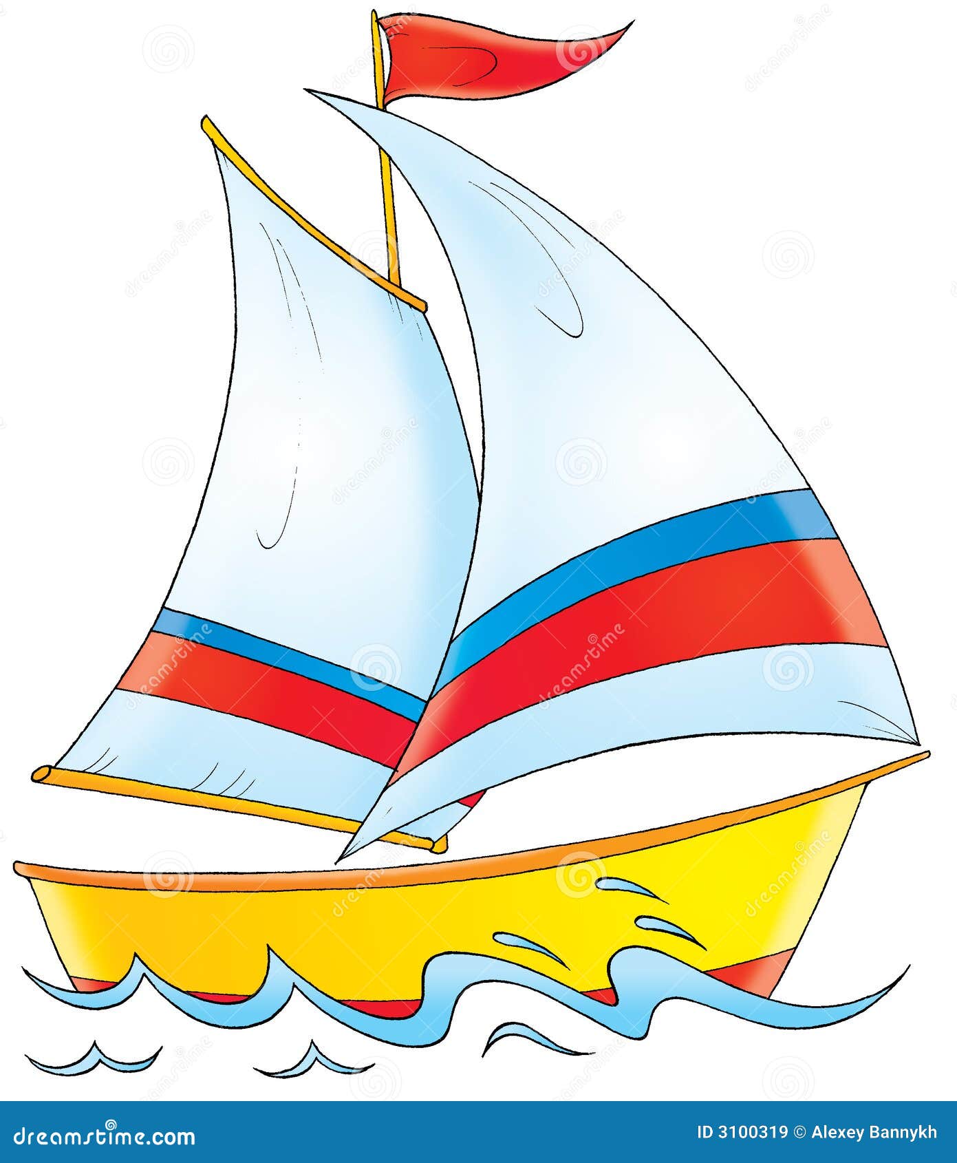 Yate stock de ilustración. Ilustración de aislado, acortar - 3100319