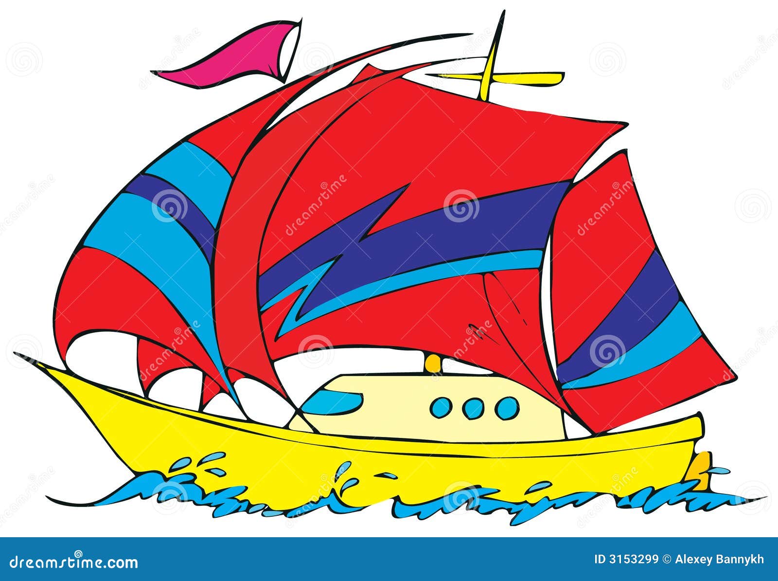 Yate ilustración del vector. Ilustración de icono, kindergarten - 3153299