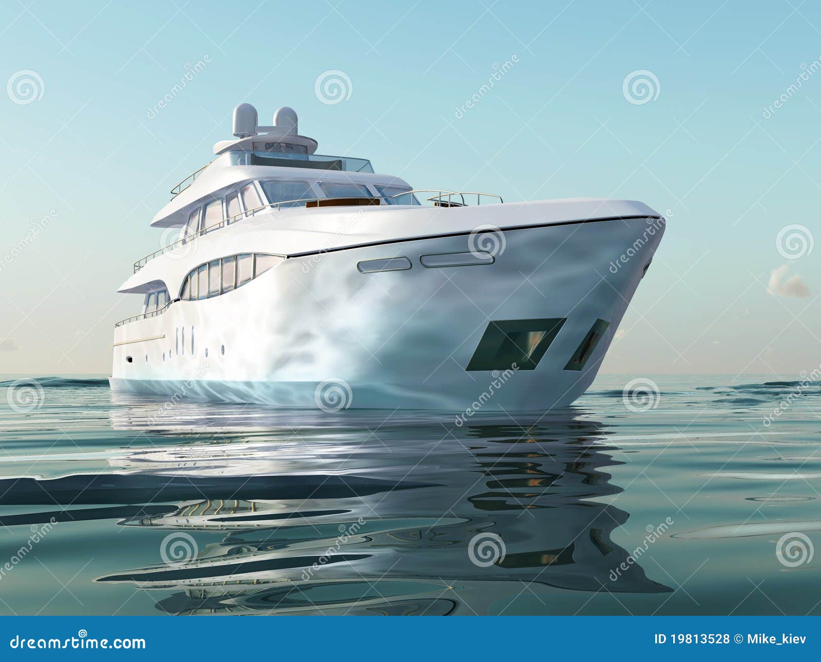 Yate de lujo en el agua foto de archivo. Imagen de barco - 19813528