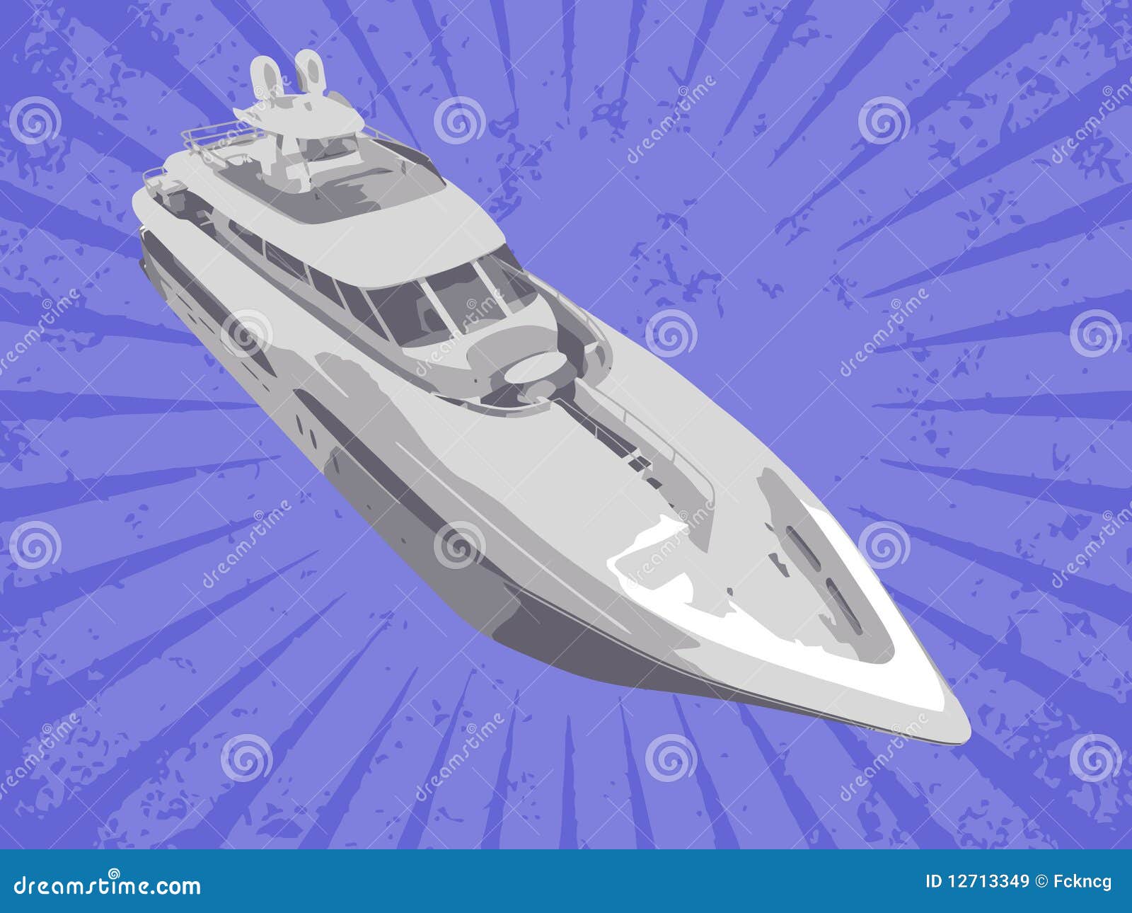 Yate del vector ilustración del vector. Ilustración de azul - 12713349