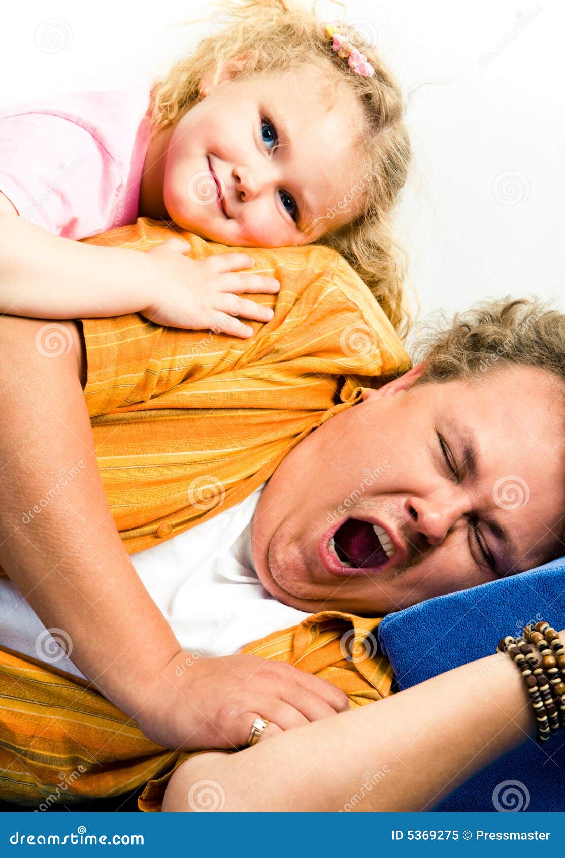 Yawn stock image. Image of lying, daddy, parenting, female - 5369275