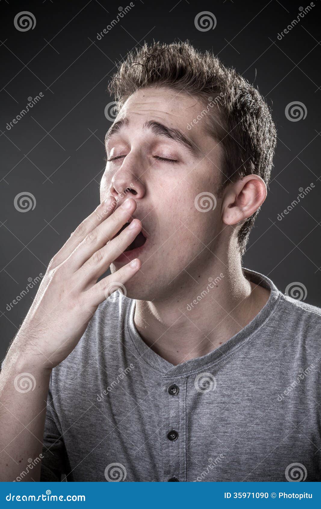 Yawn stock photo. Image of real, casual, positivity, caucasian - 35971090