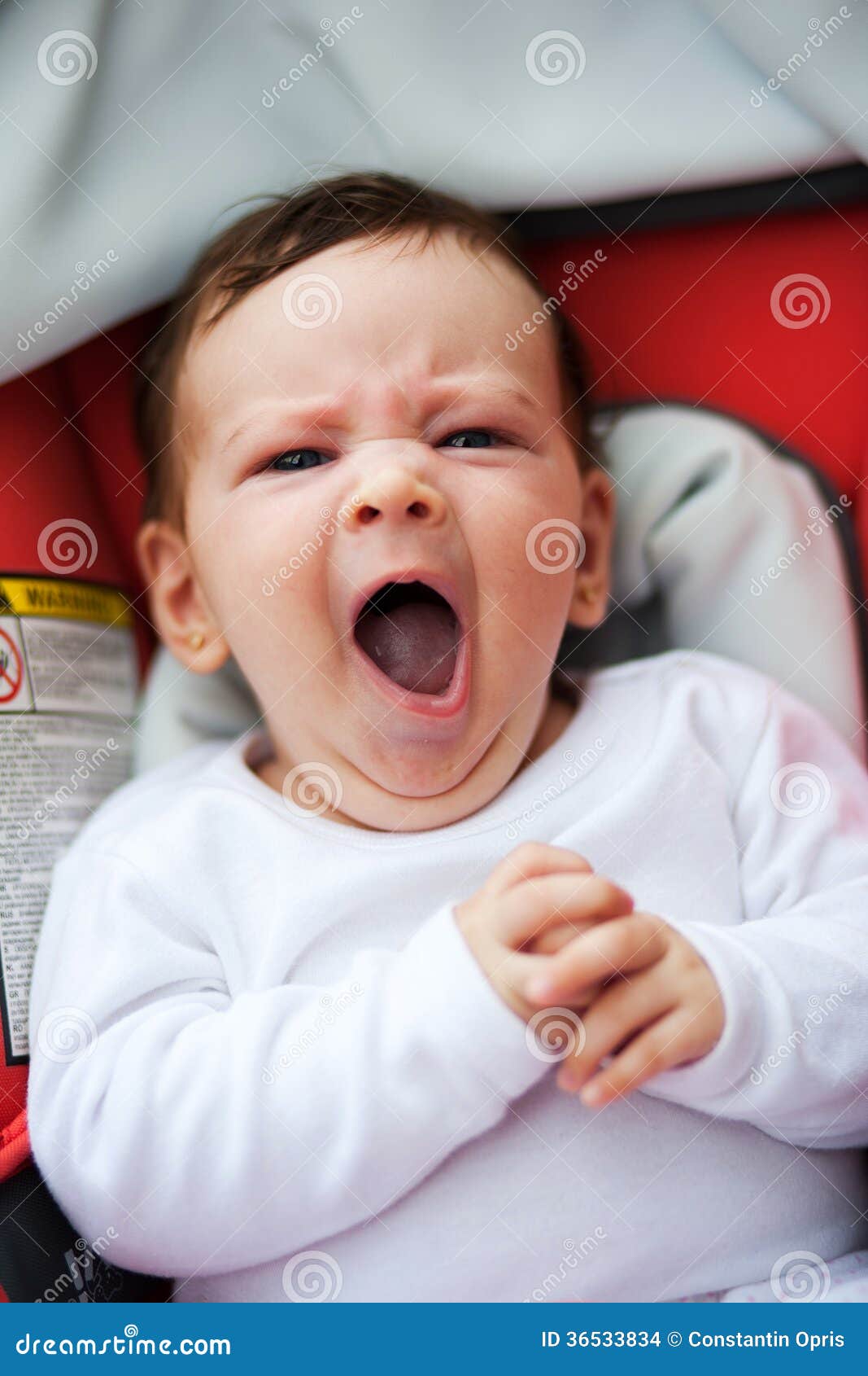 Yawning baby stock photo. Image of funny, tired, infant - 36533834