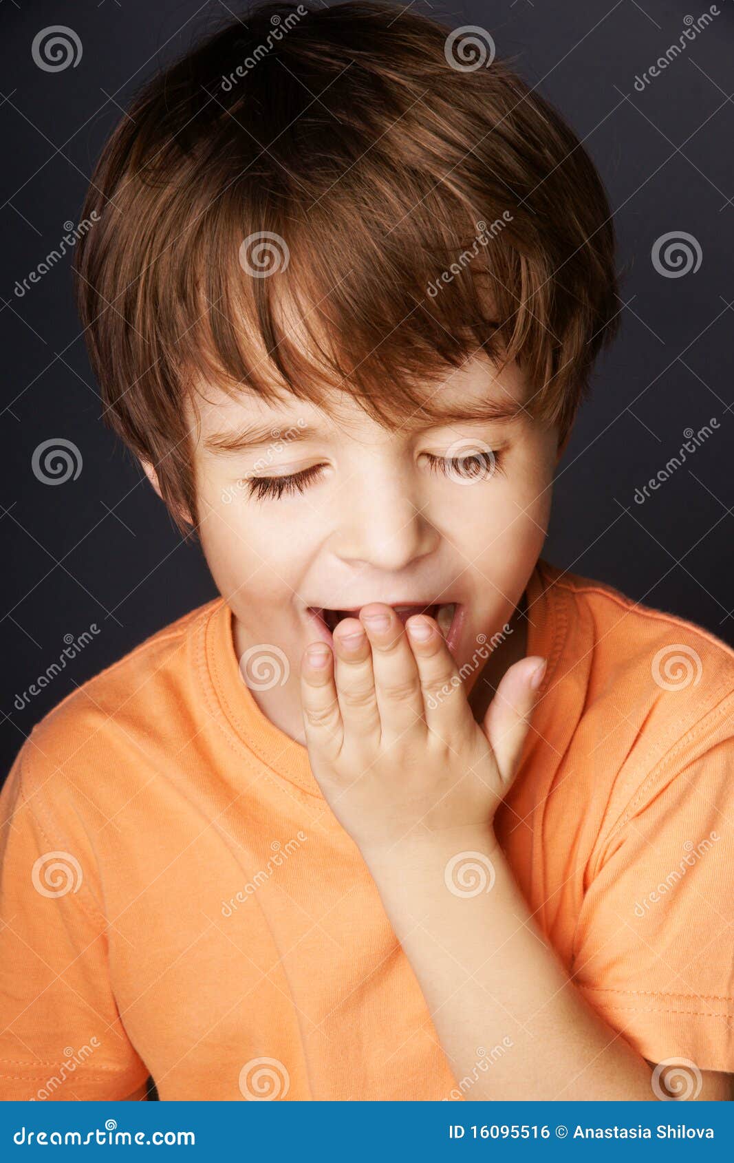 Yawning boy stock photo. Image of sleepy, expression - 16095516
