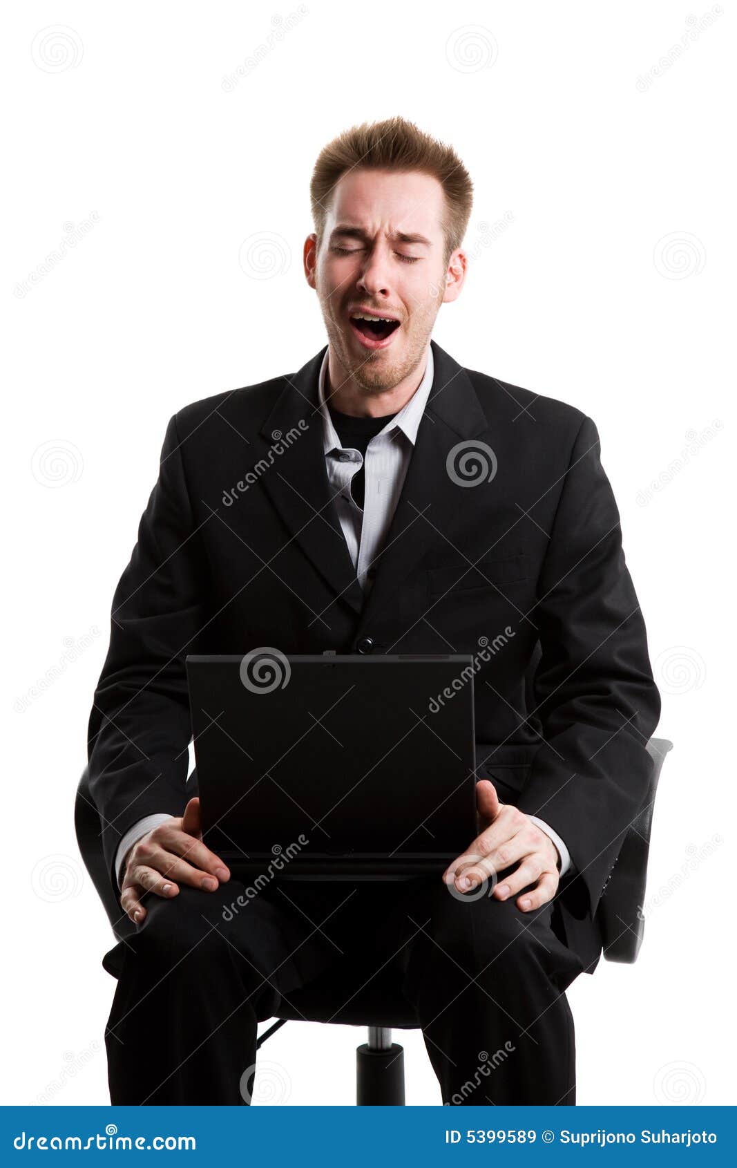 Yawning businessman stock image. Image of professional - 5399589