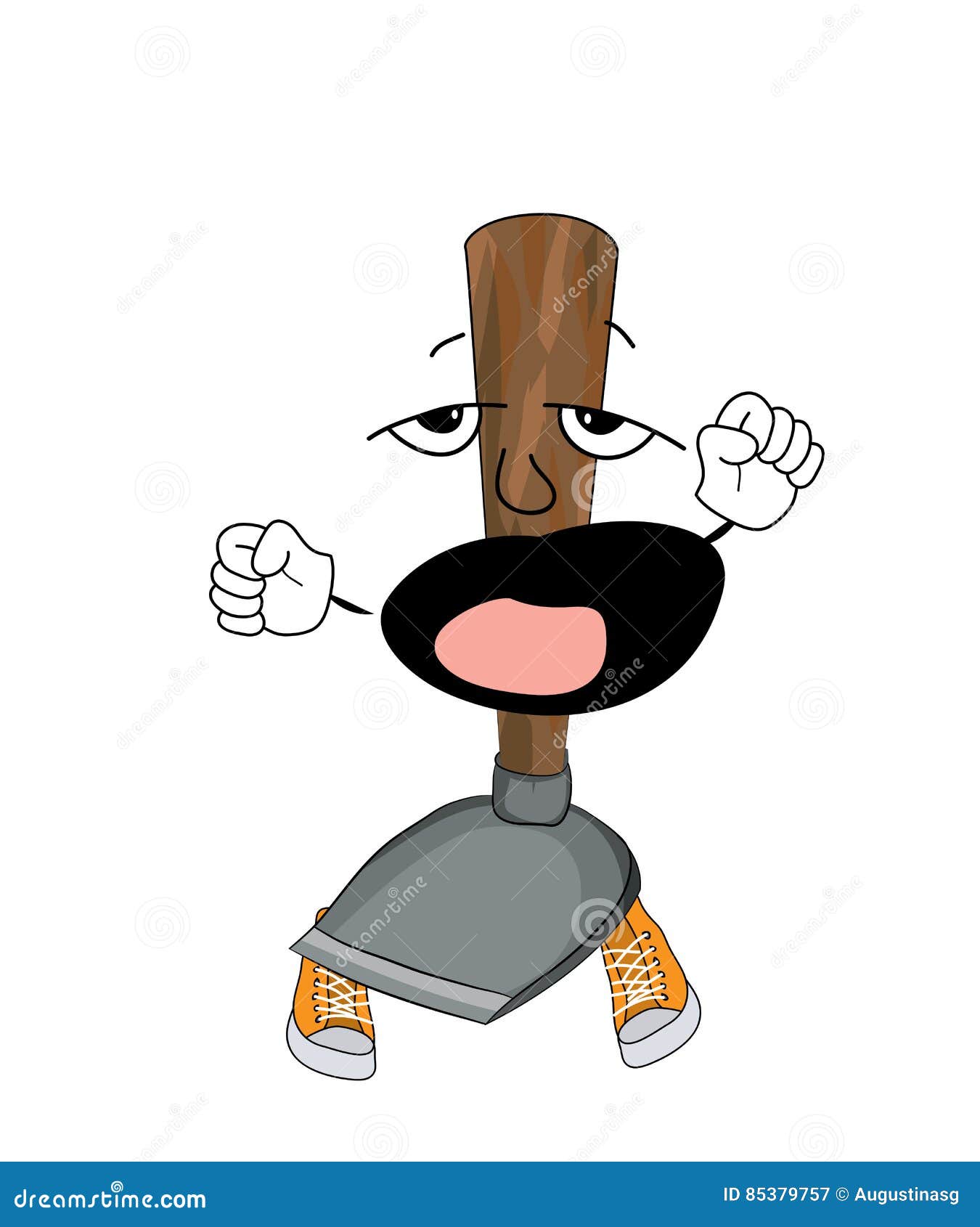 Yawning hoe cartoon stock illustration. Illustration of tool - 85379757