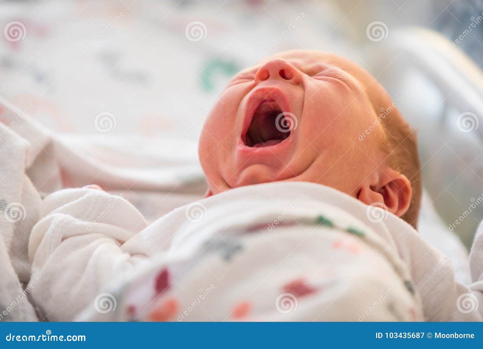 Yawning infant stock image. Image of purity, close, facial - 103435687