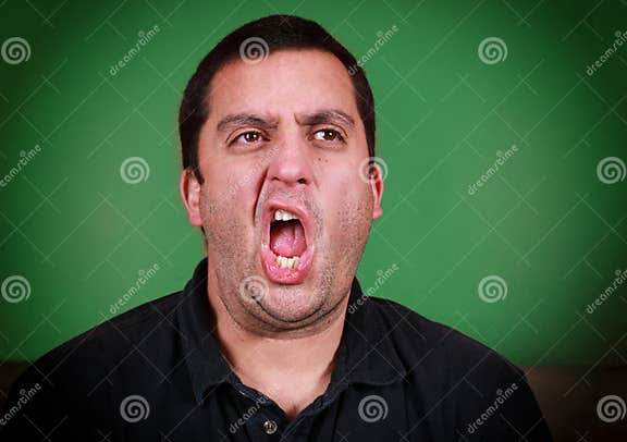 Yawning Man stock photo. Image of guffaw, face, burping - 13576346
