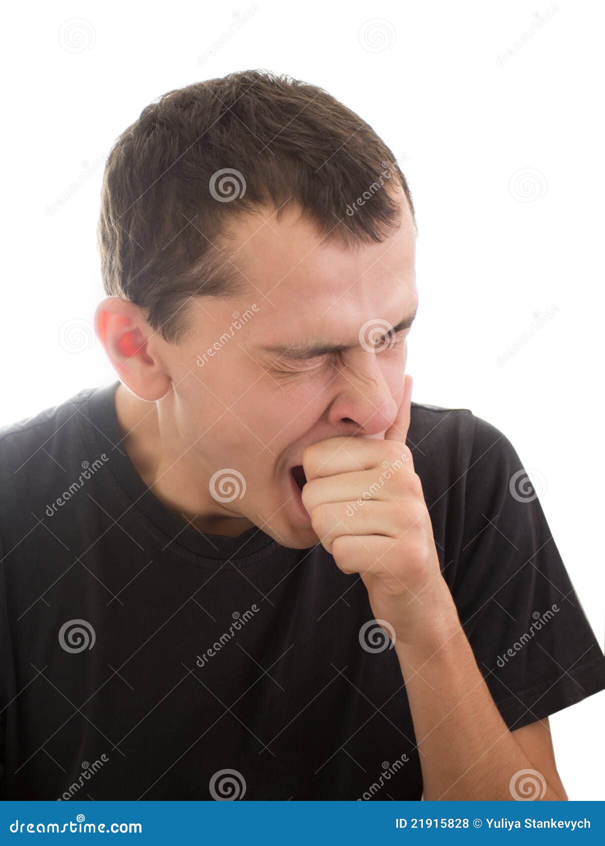 Yawning man stock photo. Image of tired, weary, morning - 21915828