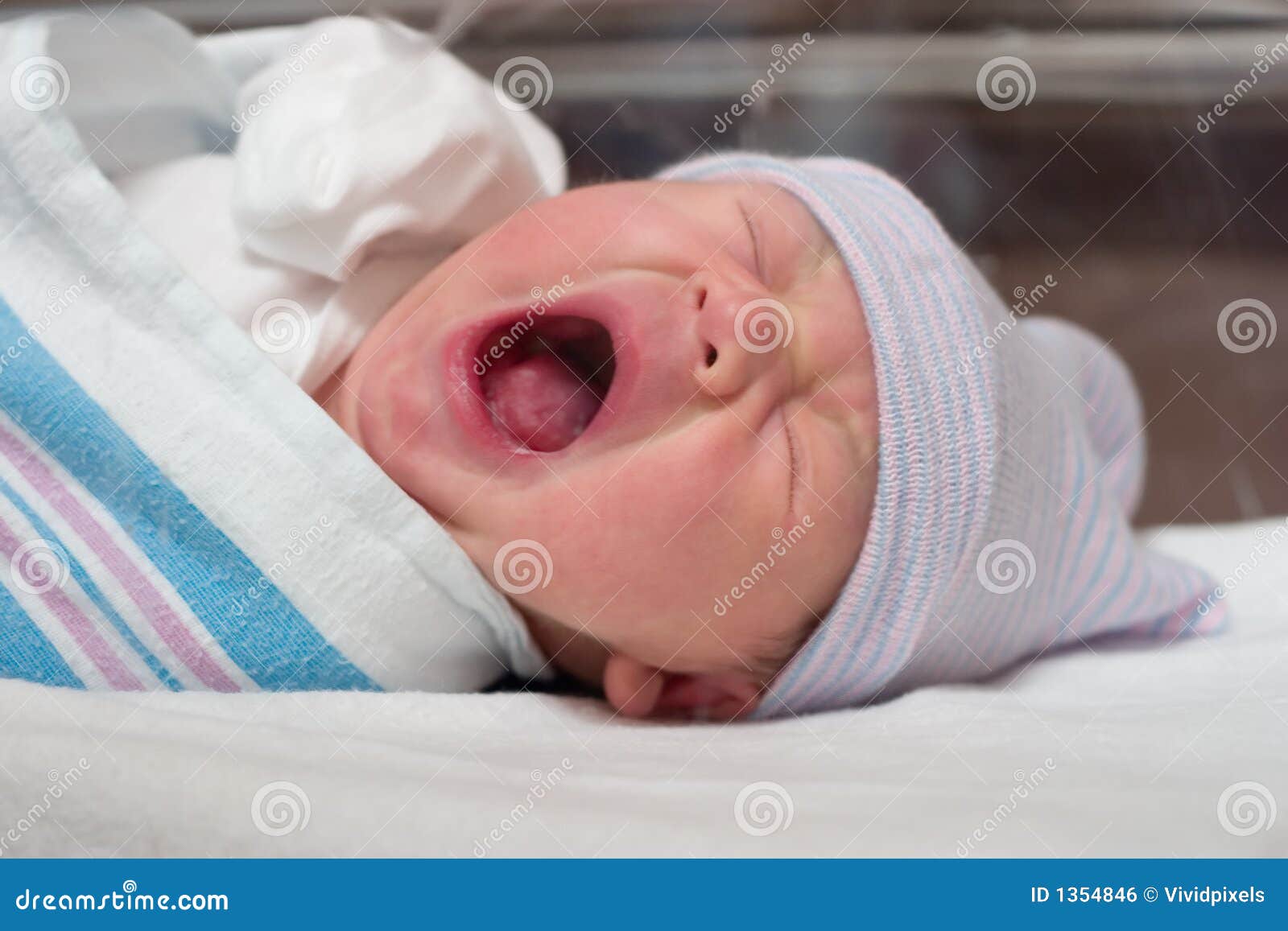 Yawning newborn stock photo. Image of peaceful, medical - 1354846
