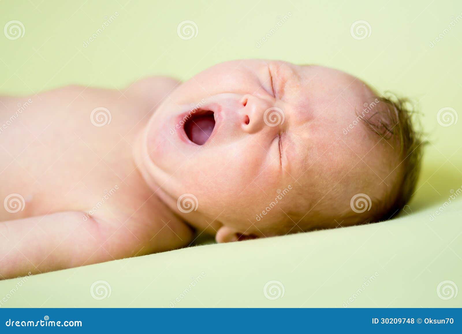 Yawning newborn baby boy stock photo. Image of yawning - 30209748