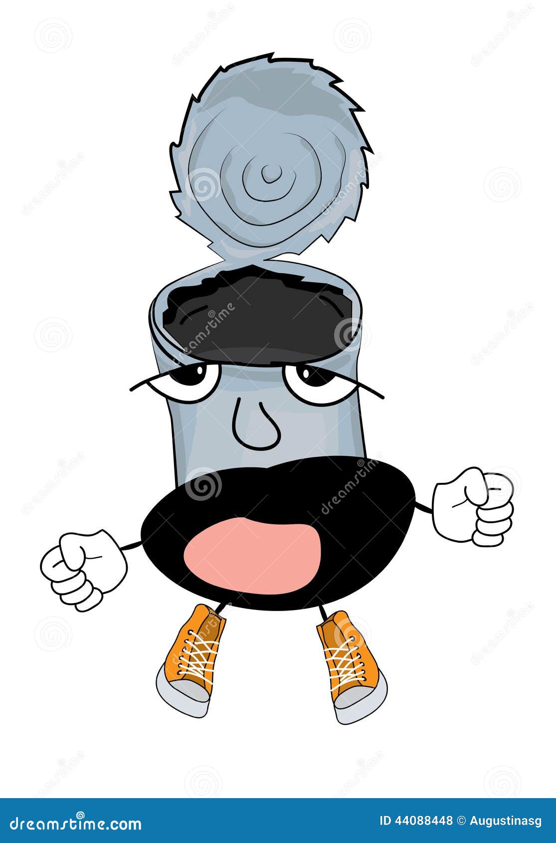 Yawning Opened can cartoon stock illustration. Illustration of sleepy ...