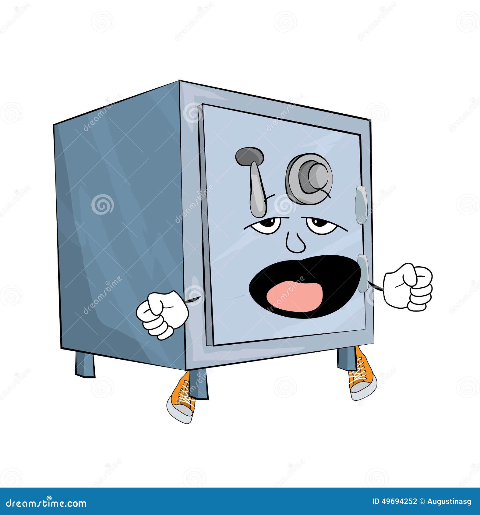 Yawning Safe Cartoon | CartoonDealer.com #49694252