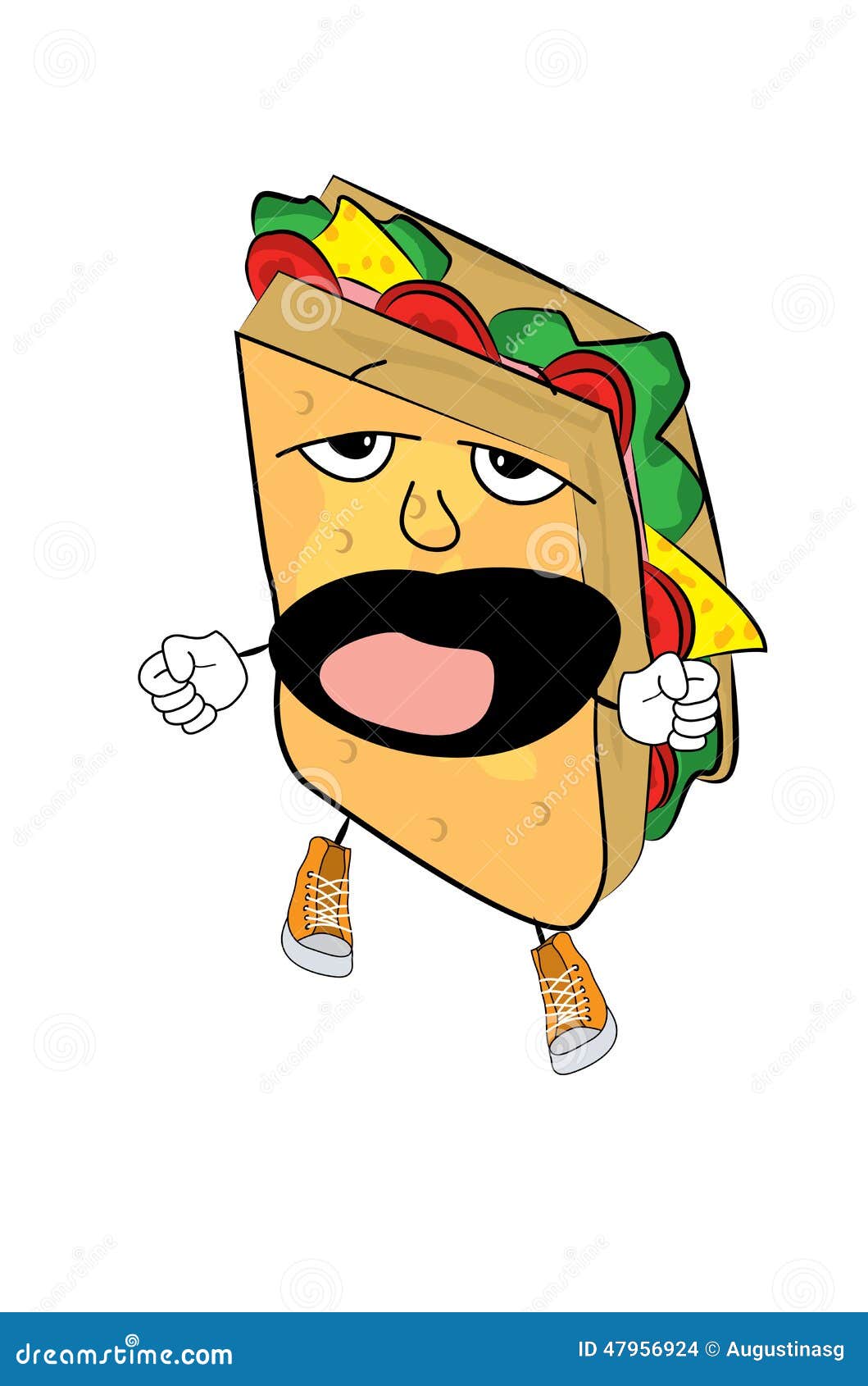 Yawning Sandwich Cartoon Stock Illustration | CartoonDealer.com #47956924