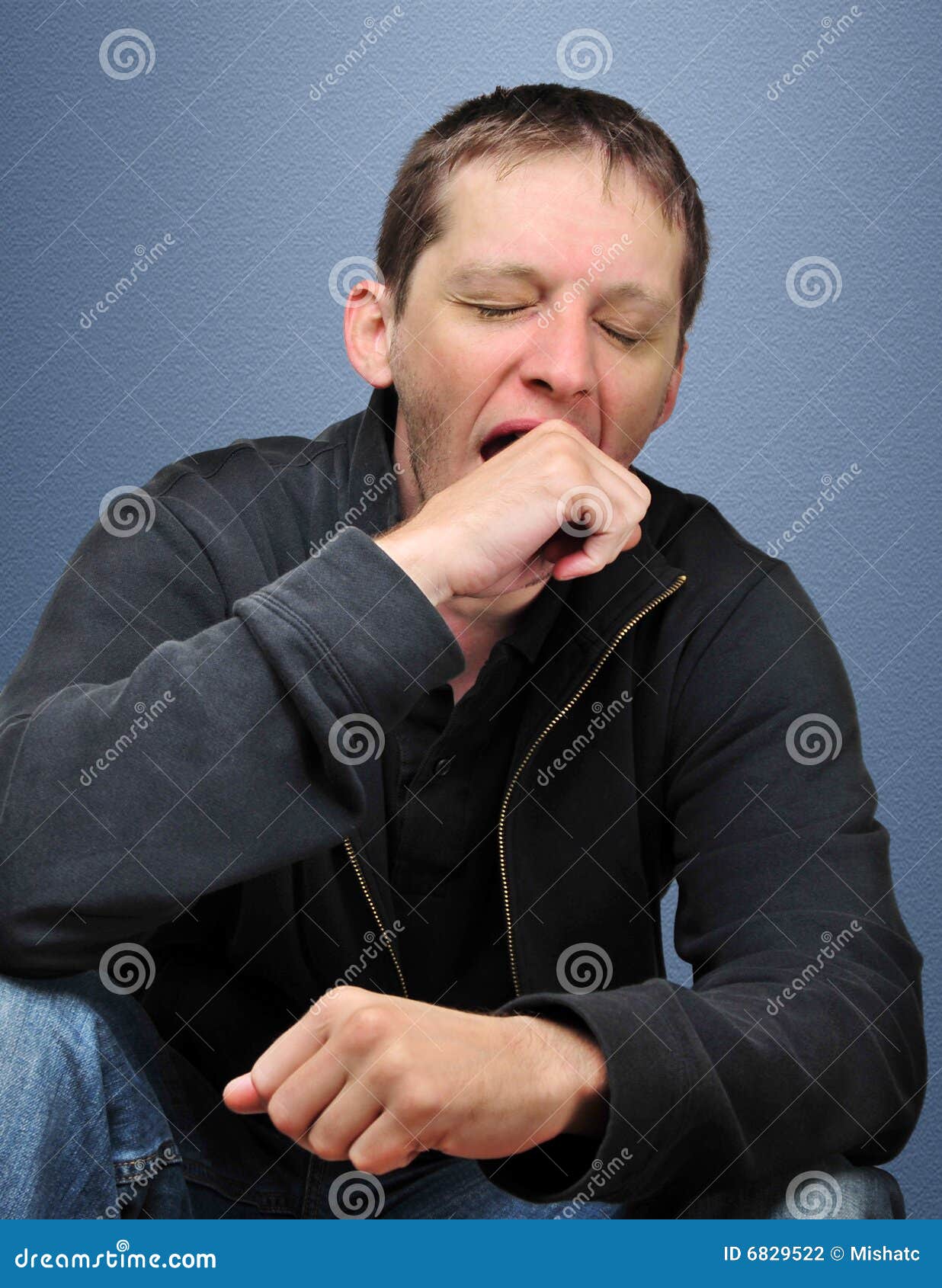 Yawning young man stock photo. Image of young, rest, sleeper - 6829522