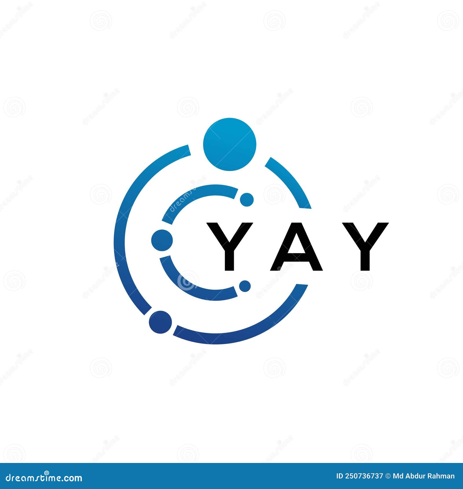 YAY Letter Technology Logo Design on White Background. YAY Creative ...