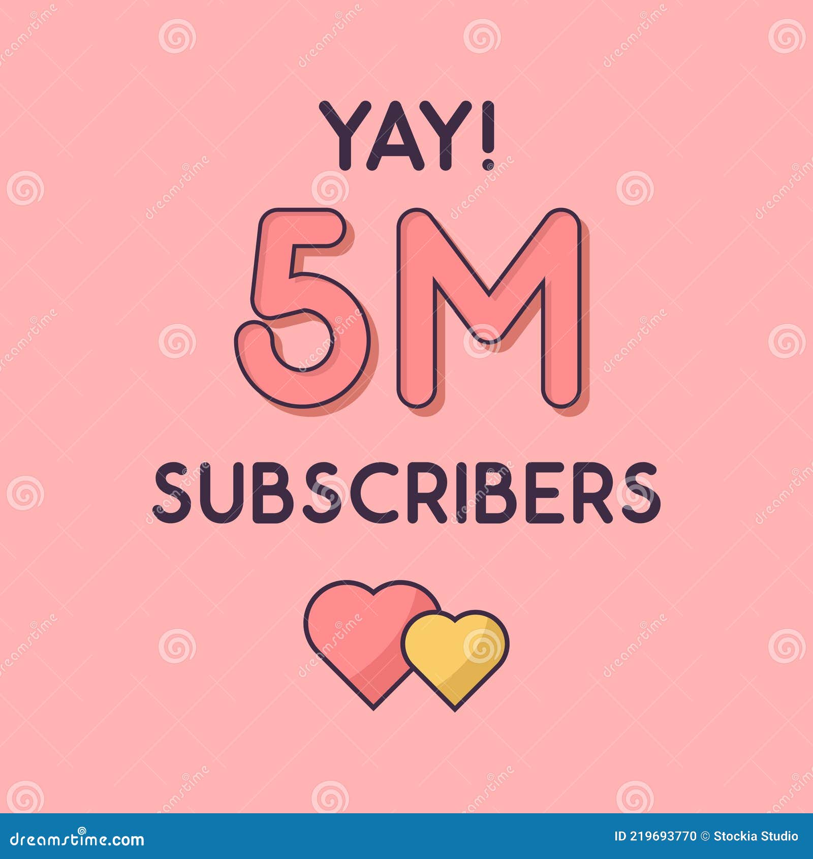 Yay 5m Subscribers Celebration, Greeting Card for 5000000 Social ...