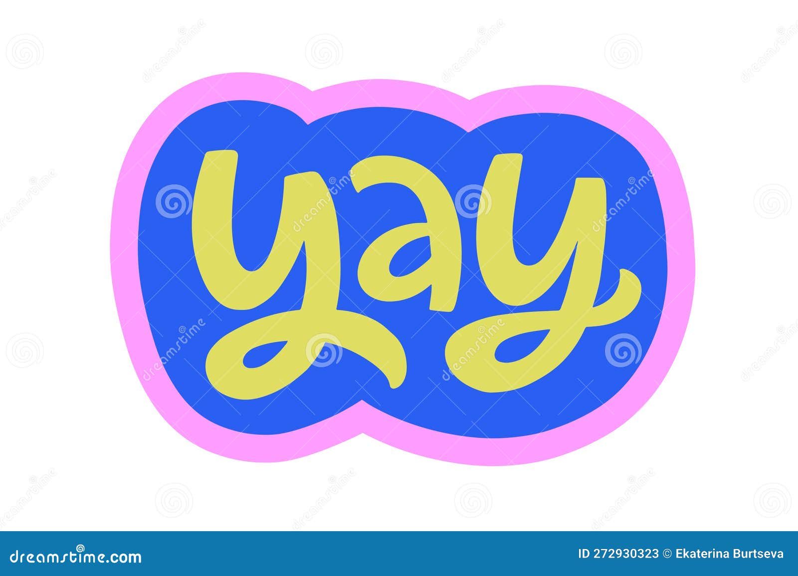 Yay Speech Bubble. Comic Chat Sticker Stock Vector - Illustration of ...