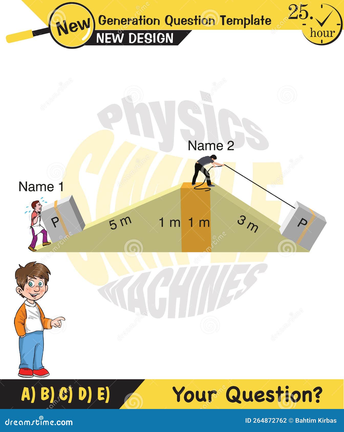 Physics, Inclined Plane, Next Generation Question Template, Stock ...