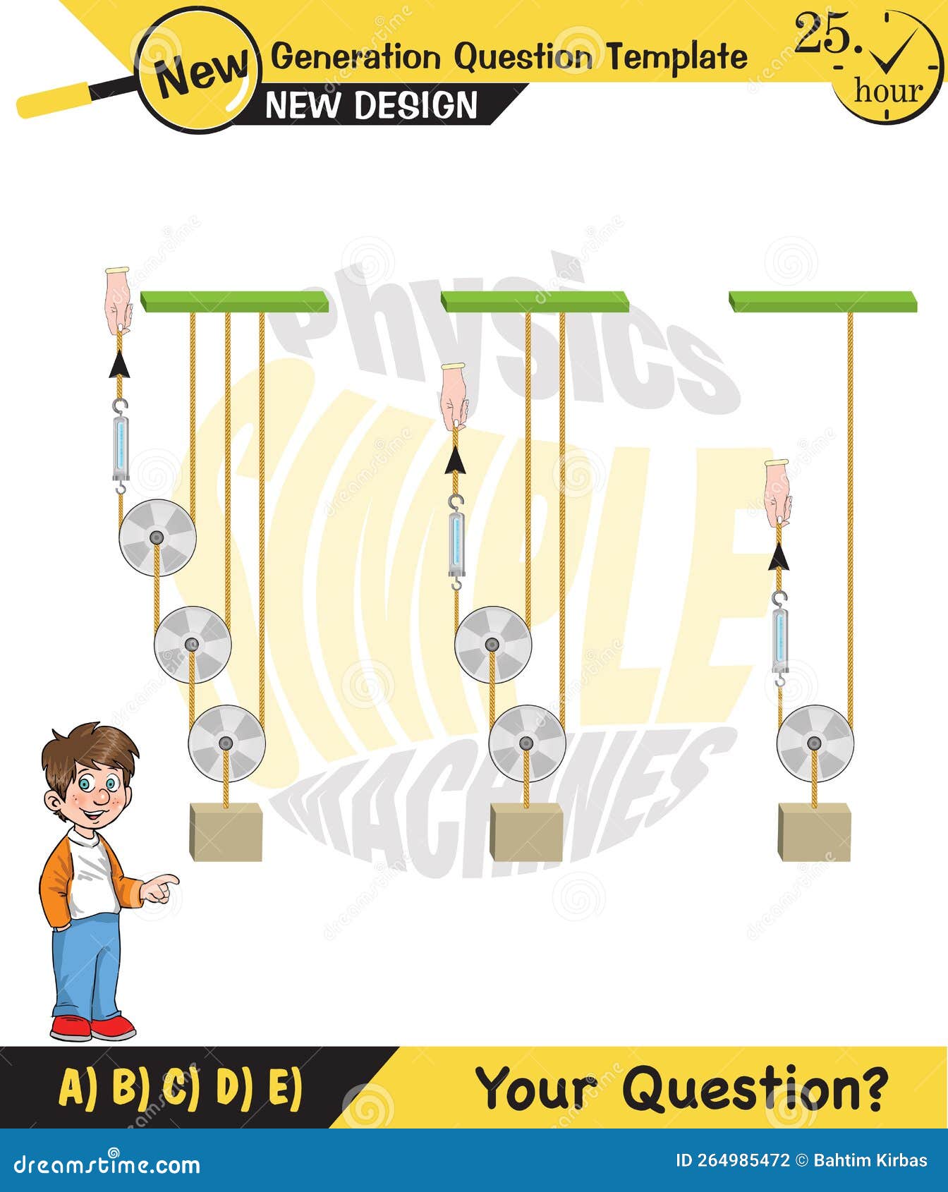 Physics, Science Experiments on Force and Motion with Pulley, Pulley ...
