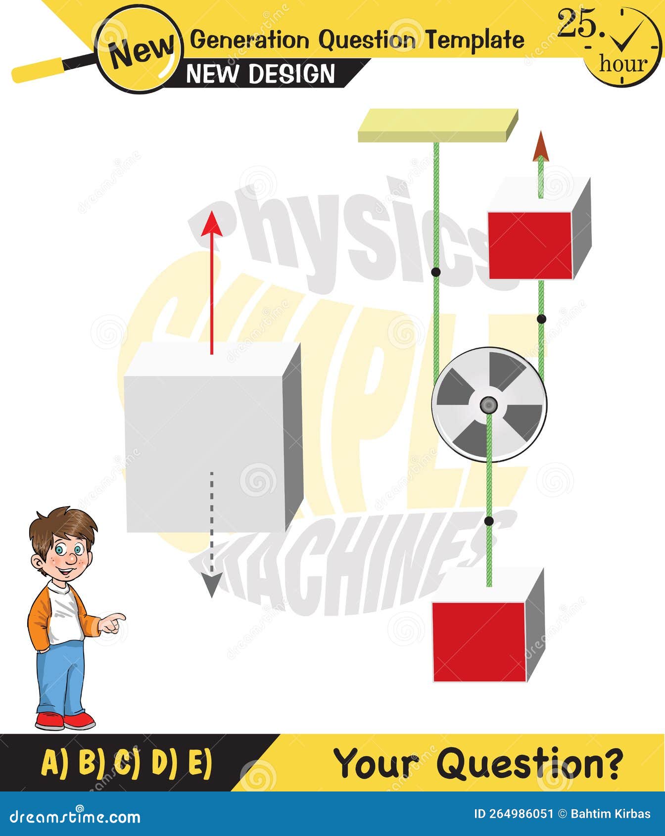 Physics, Science Experiments on Force and Motion with Pulley, Pulley ...