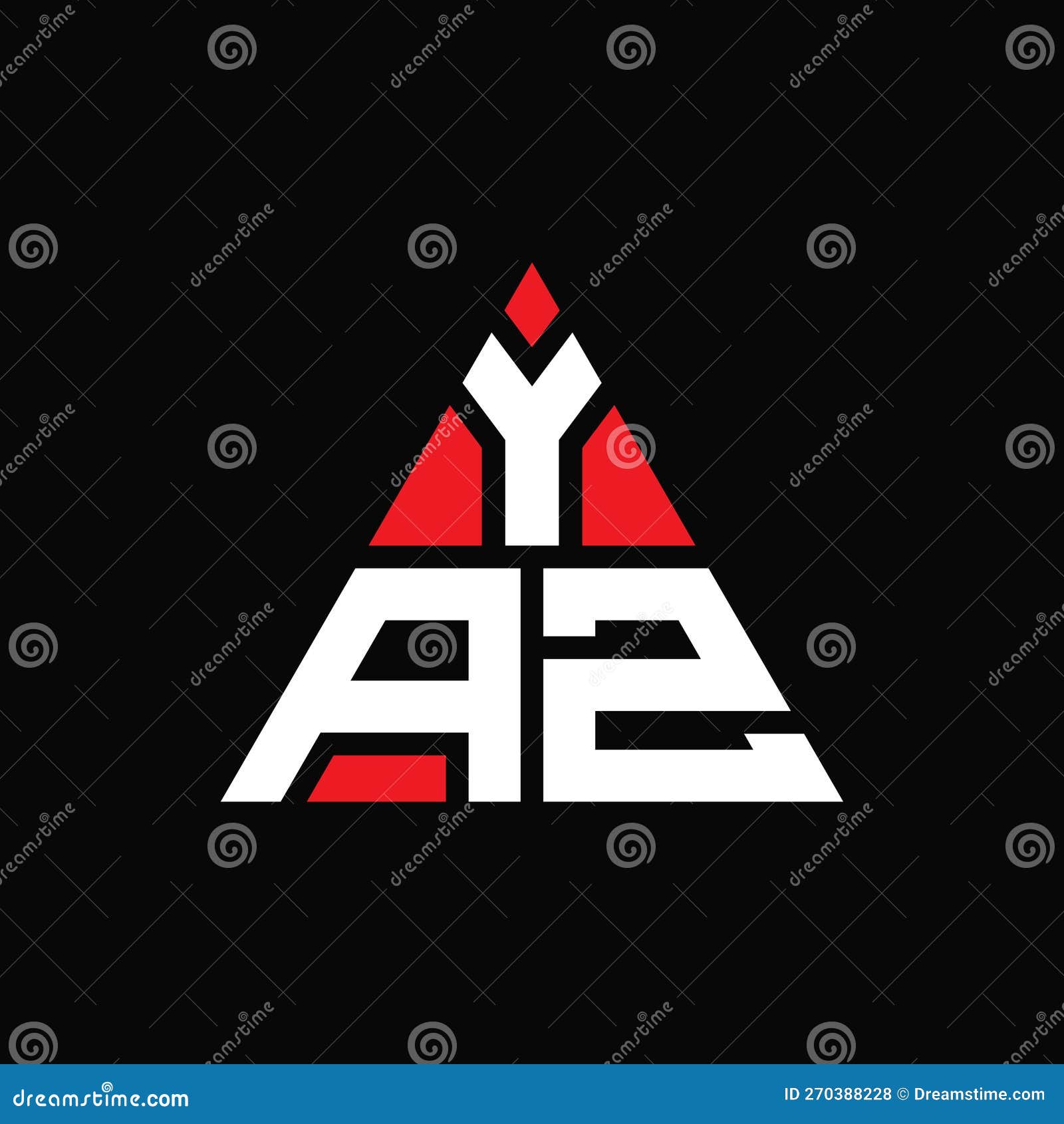 YAZ Triangle Letter Logo Design with Triangle Shape. YAZ Triangle Logo ...